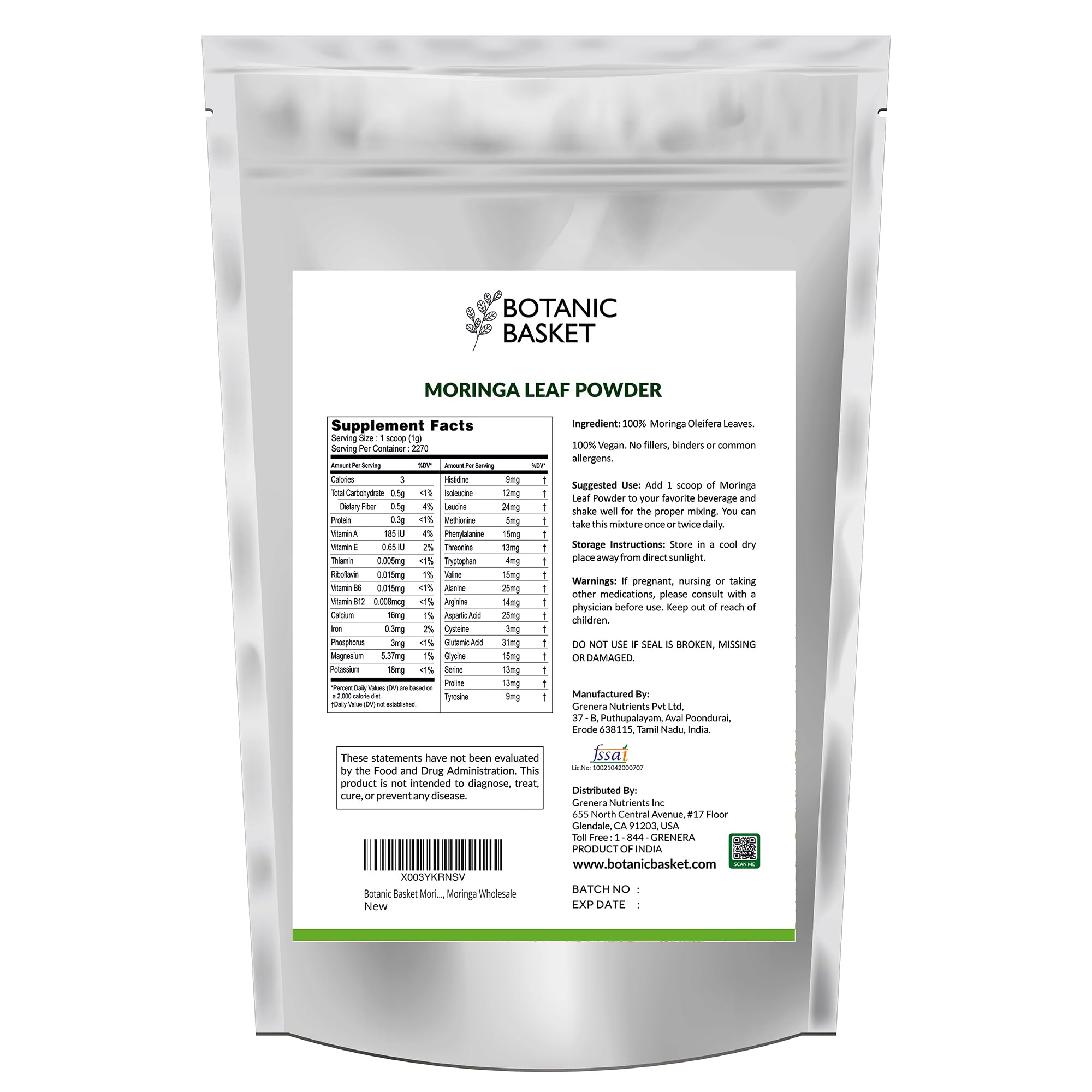 moringa leaf powder for herbal remedies