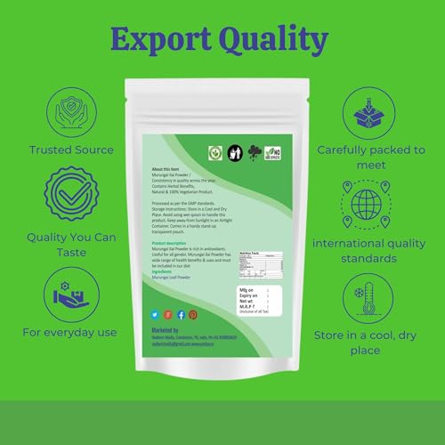 Moringa leaf powder for skin health