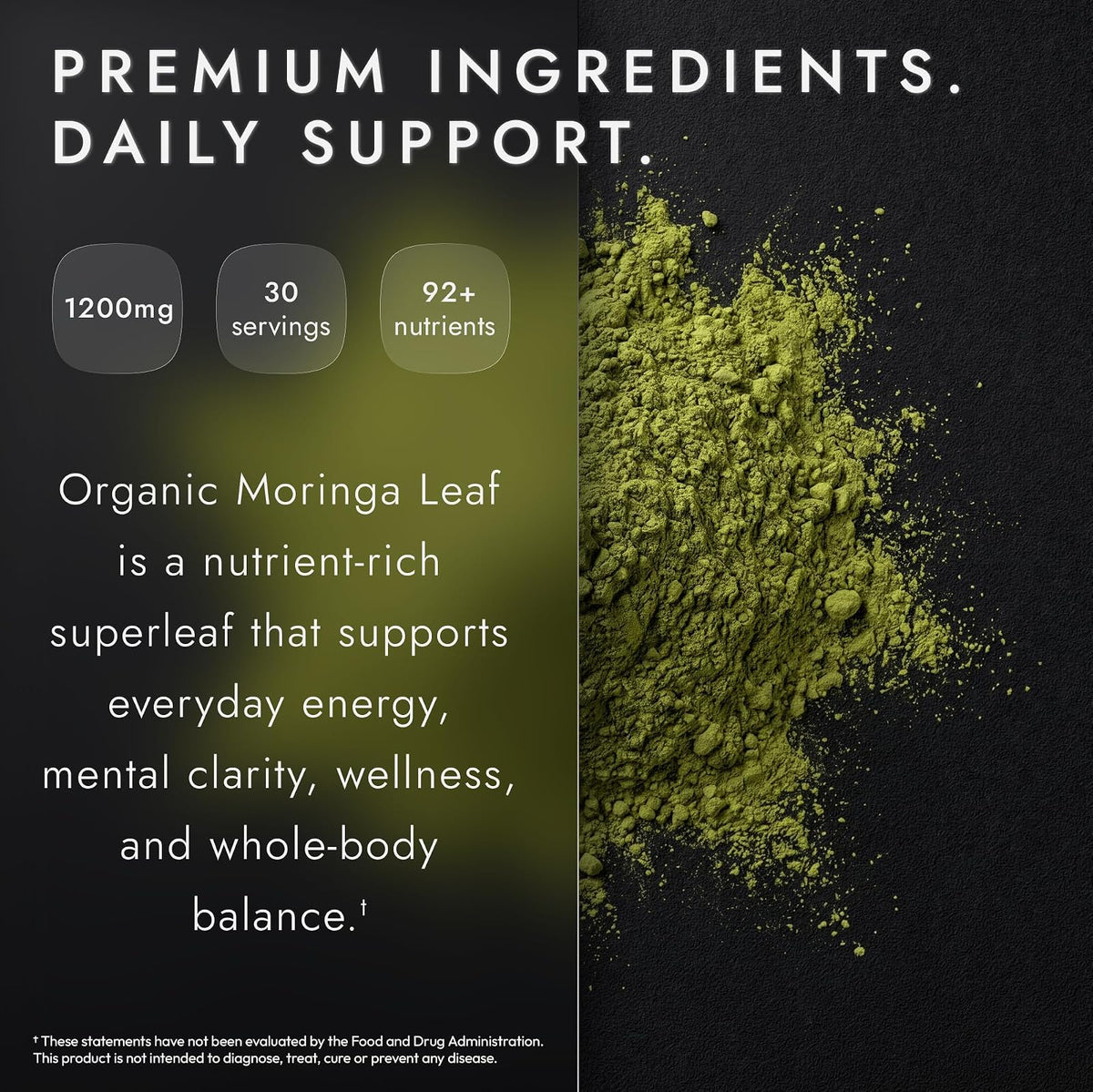 Moringa leaf supplement for wellness