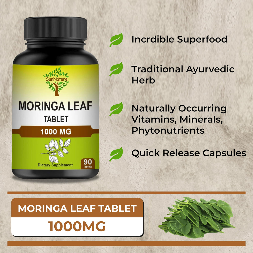Moringa leaf tablets for overall vitality