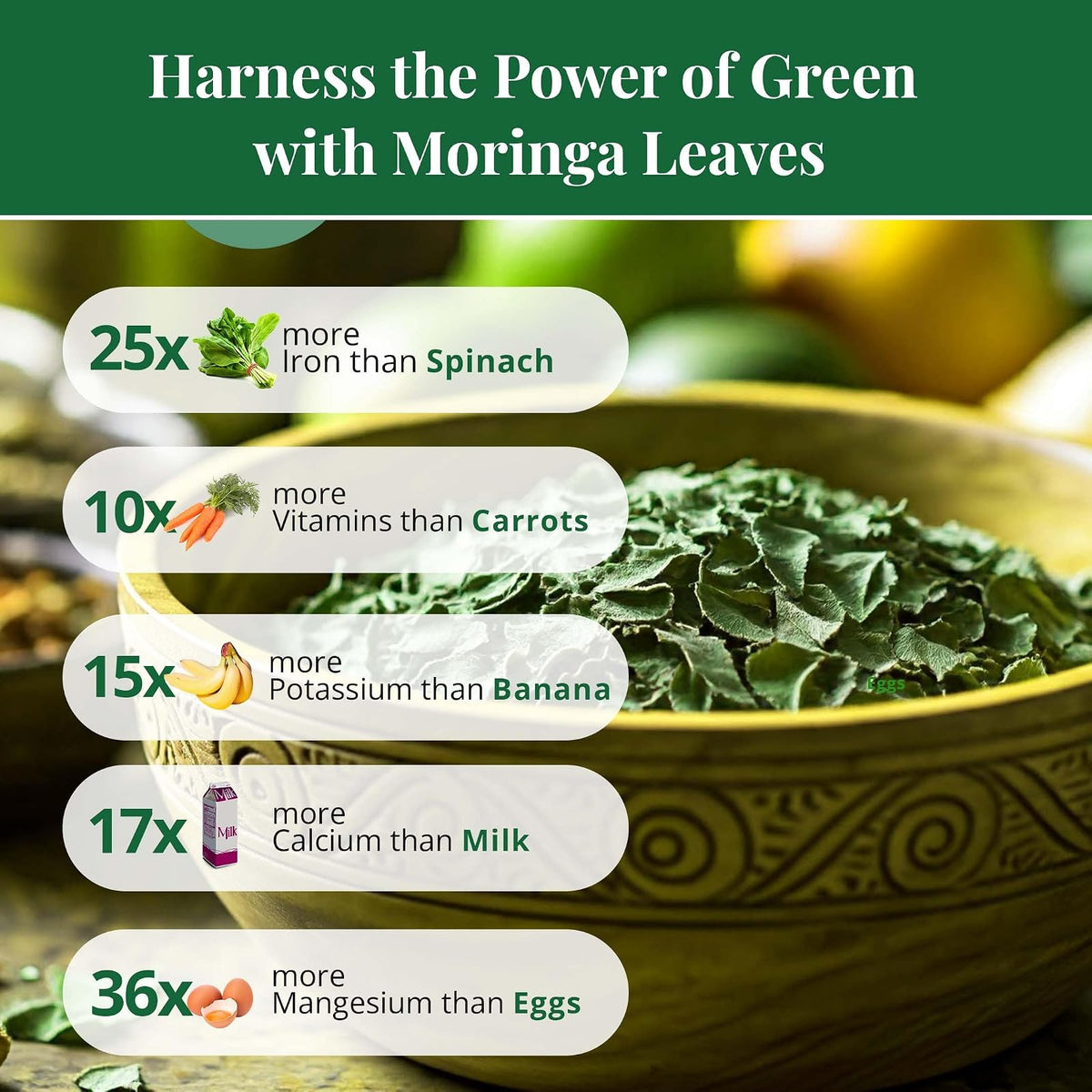 Moringa leaves for energy boost