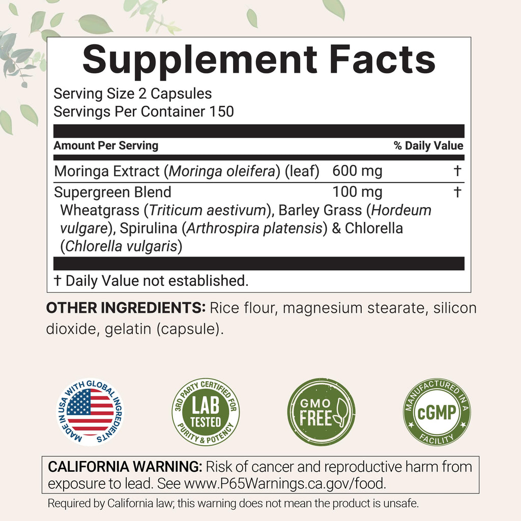 Moringa oleifera for daily nutrition