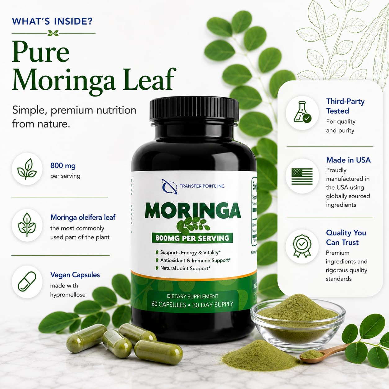 Moringa Oleifera for immune support