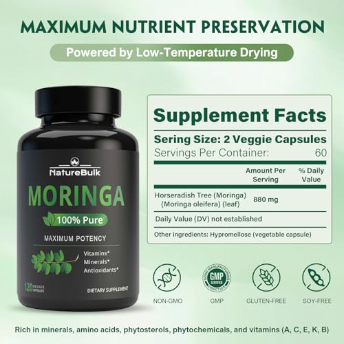 Moringa Oleifera supplement for vitality