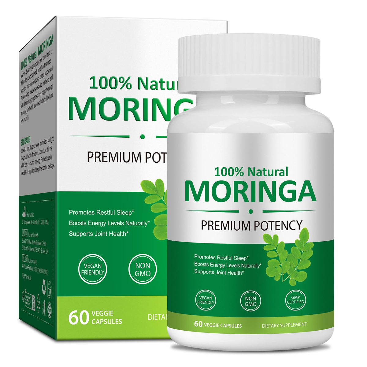 Moringa organic powder vegan capsules