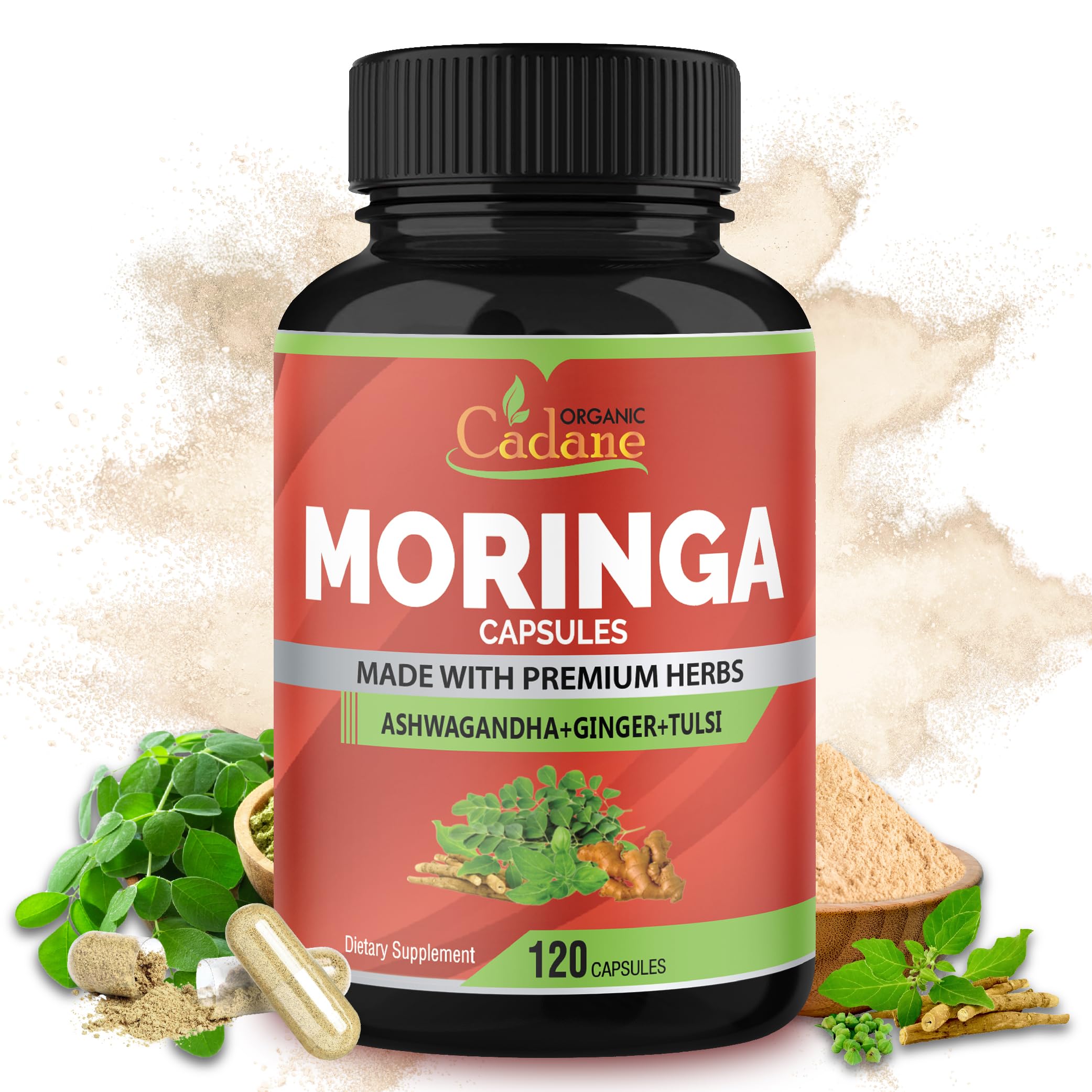 Moringa powder capsules for wellness