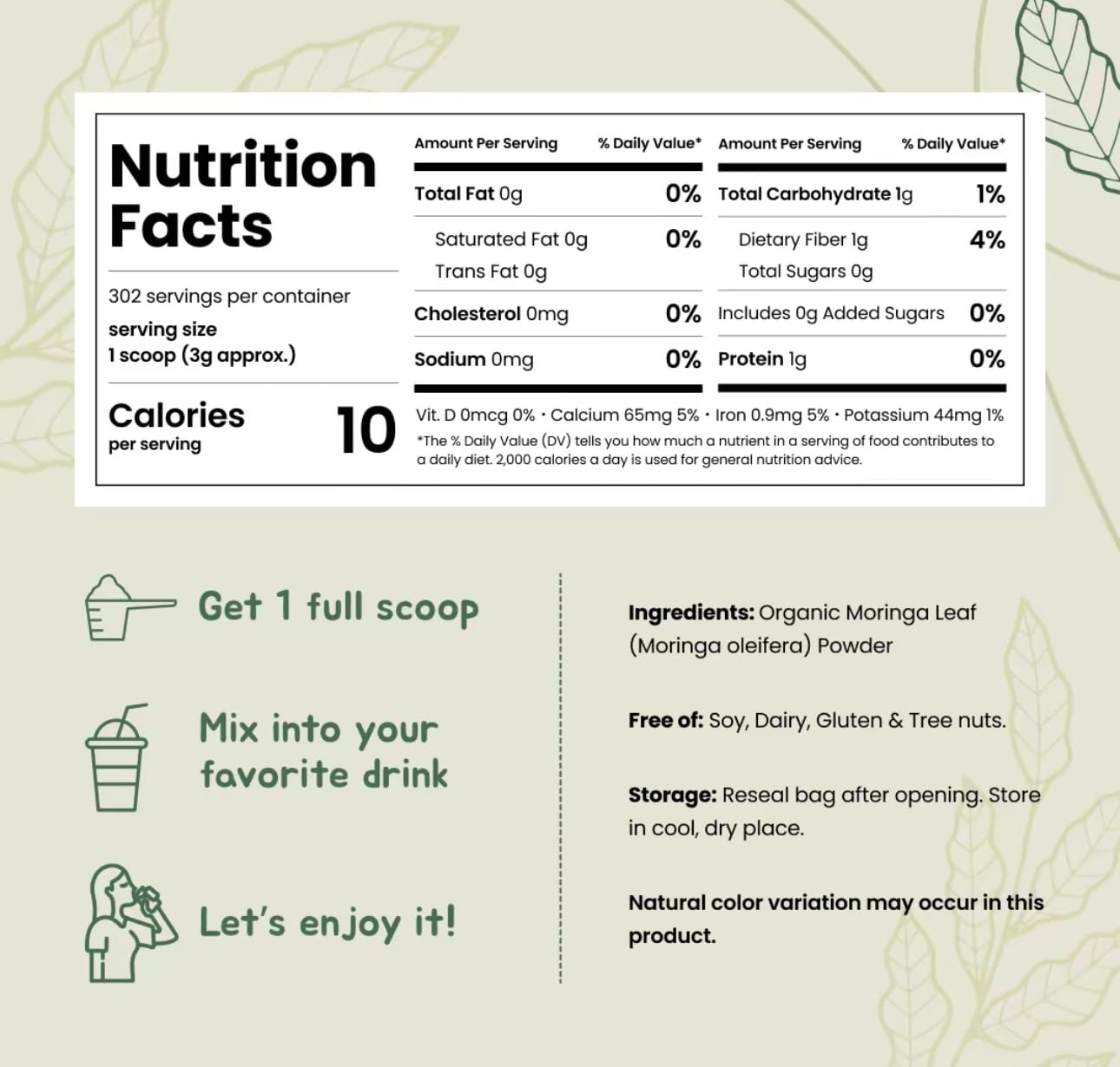 moringa powder for balanced diet