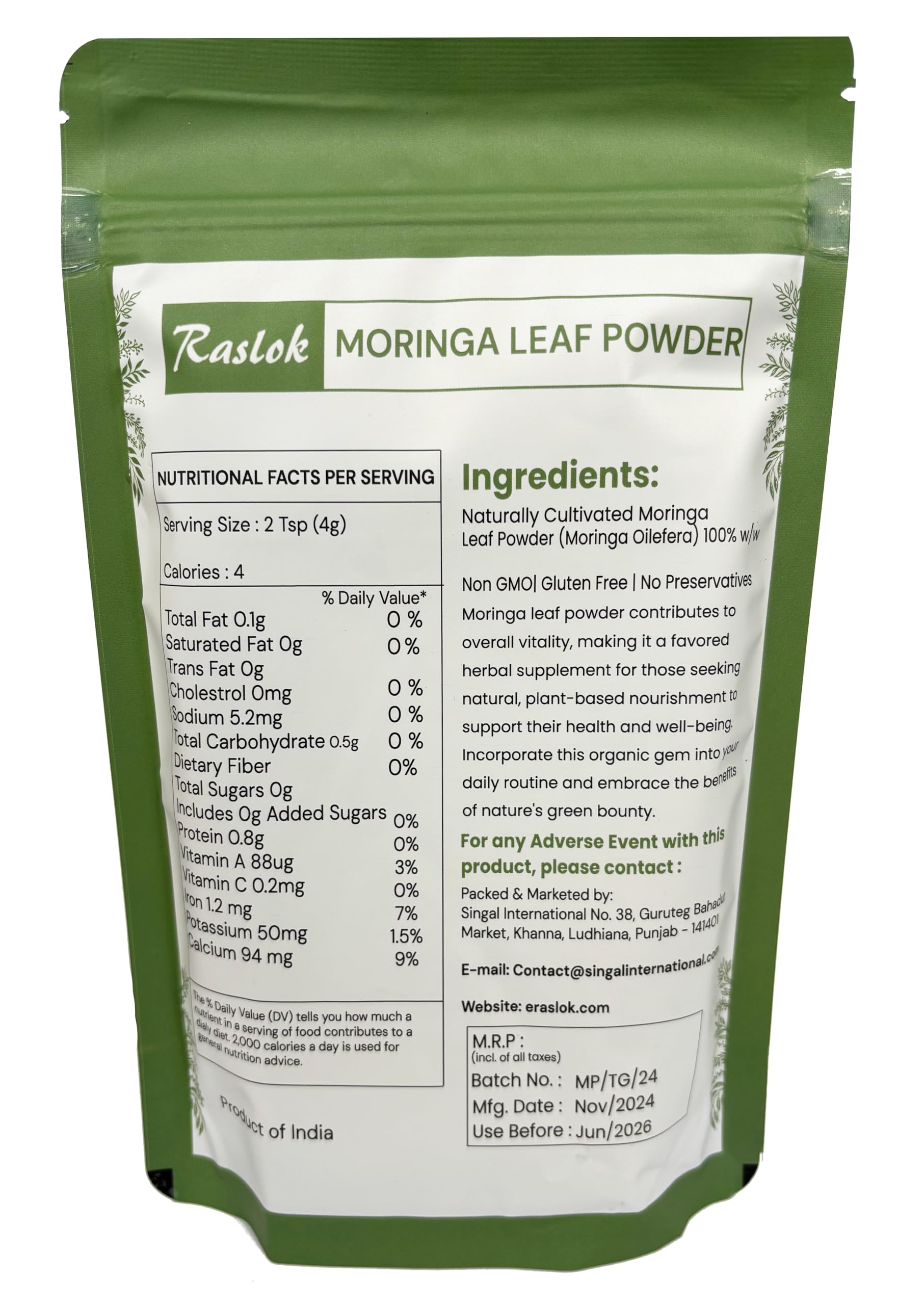 moringa powder for daily nutrition