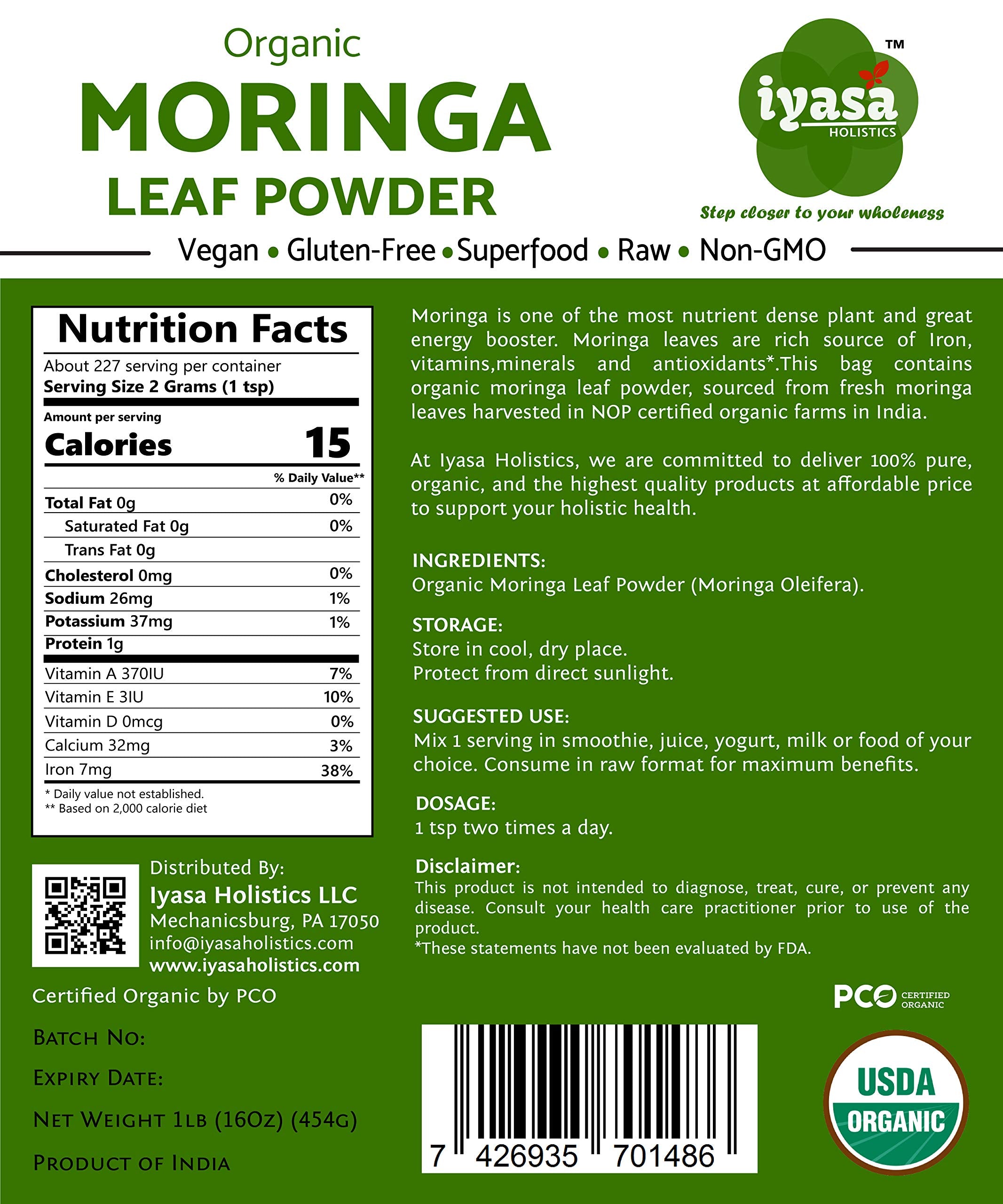 moringa powder for energy boost