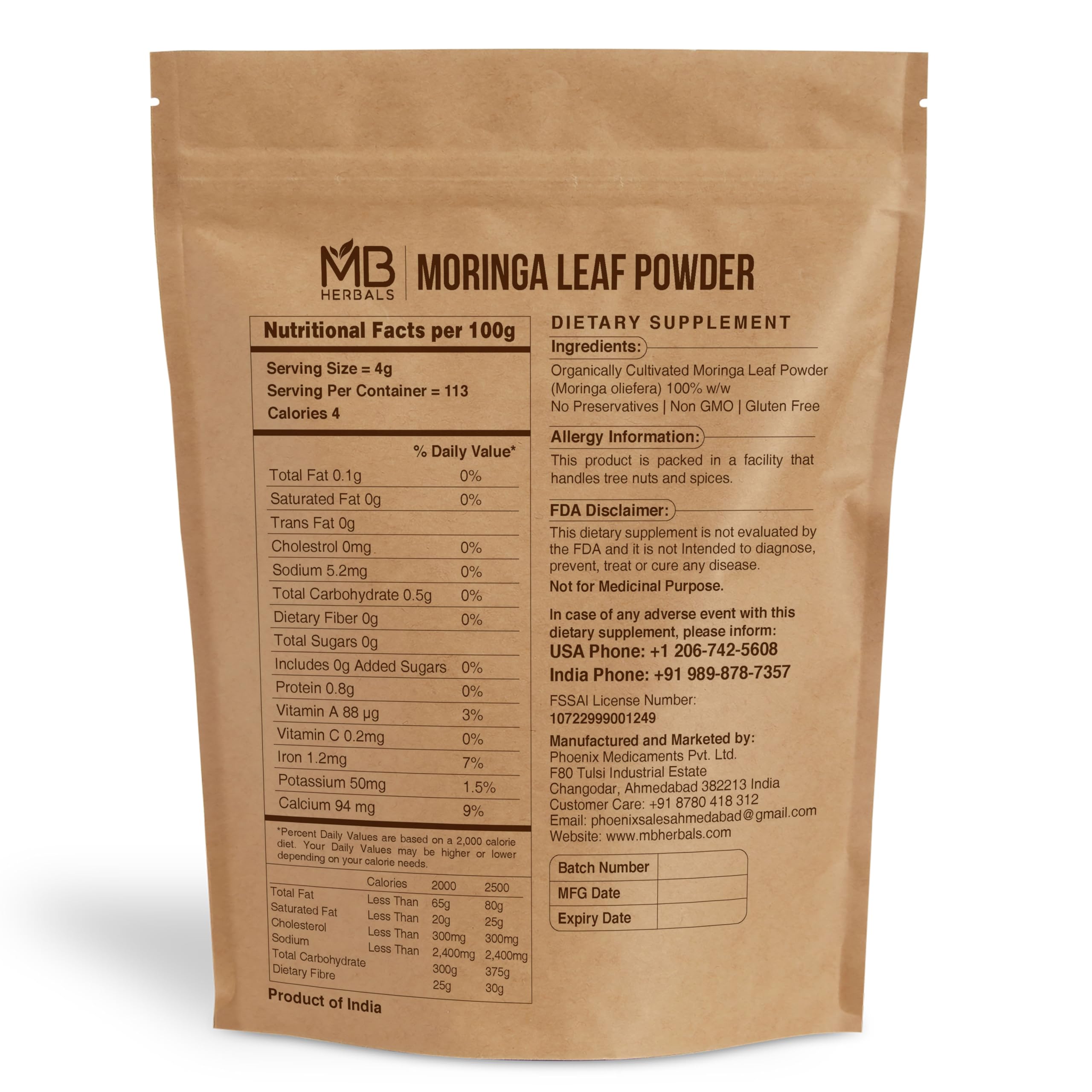 moringa powder for health benefits
