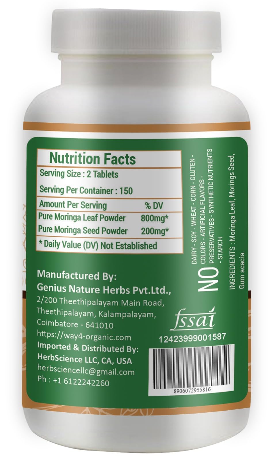 Moringa powder for immune support