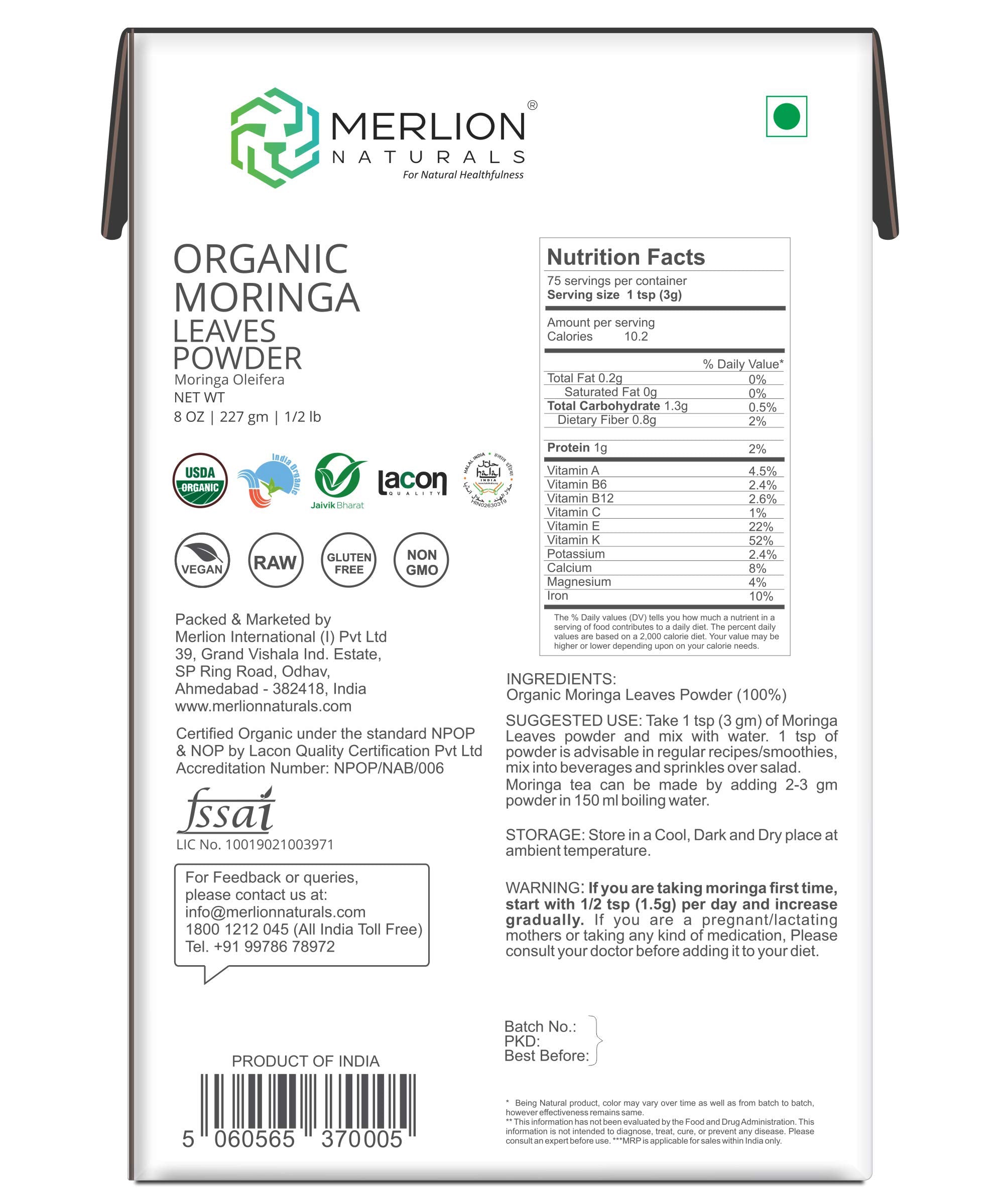 moringa powder for immune support