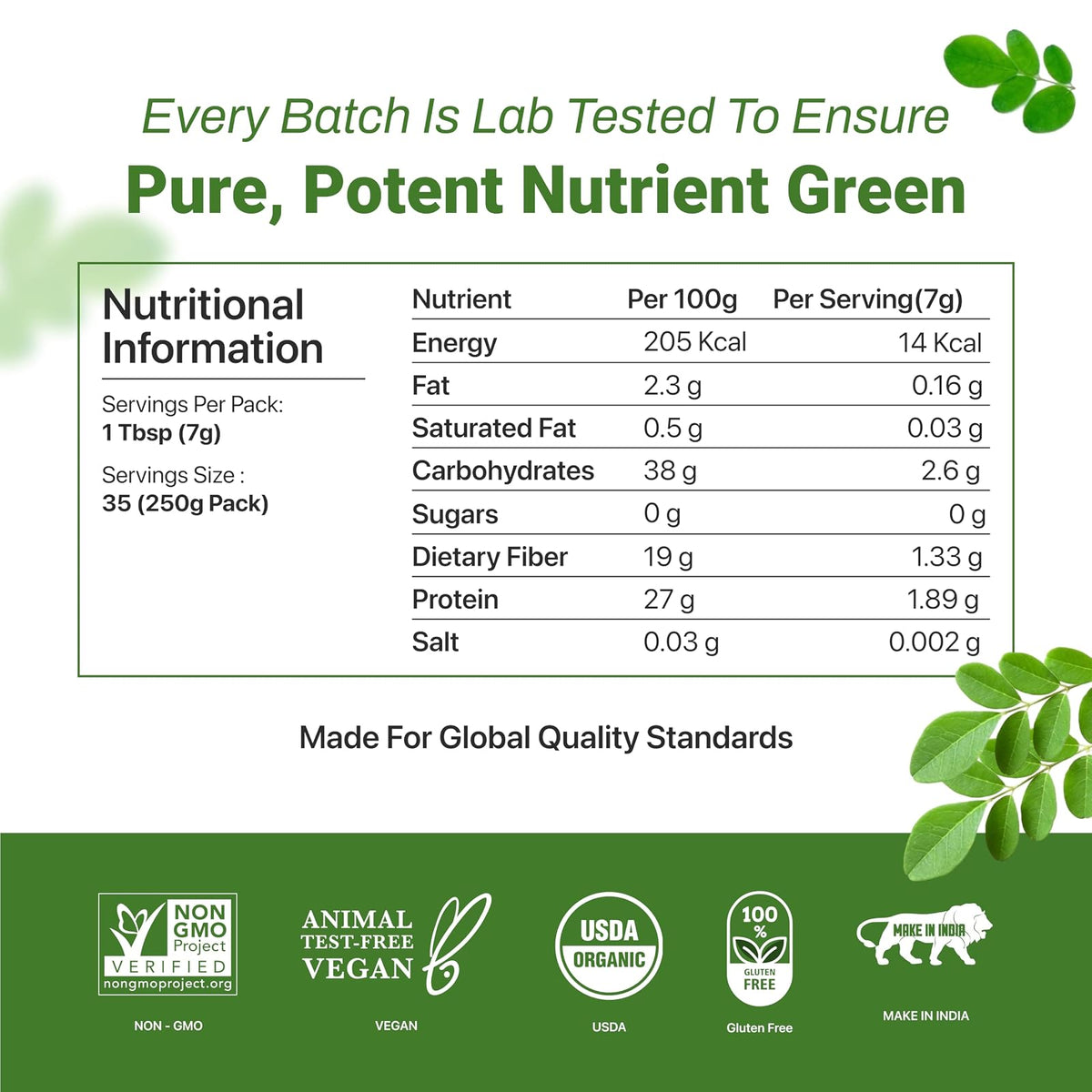 Moringa Powder for immune support
