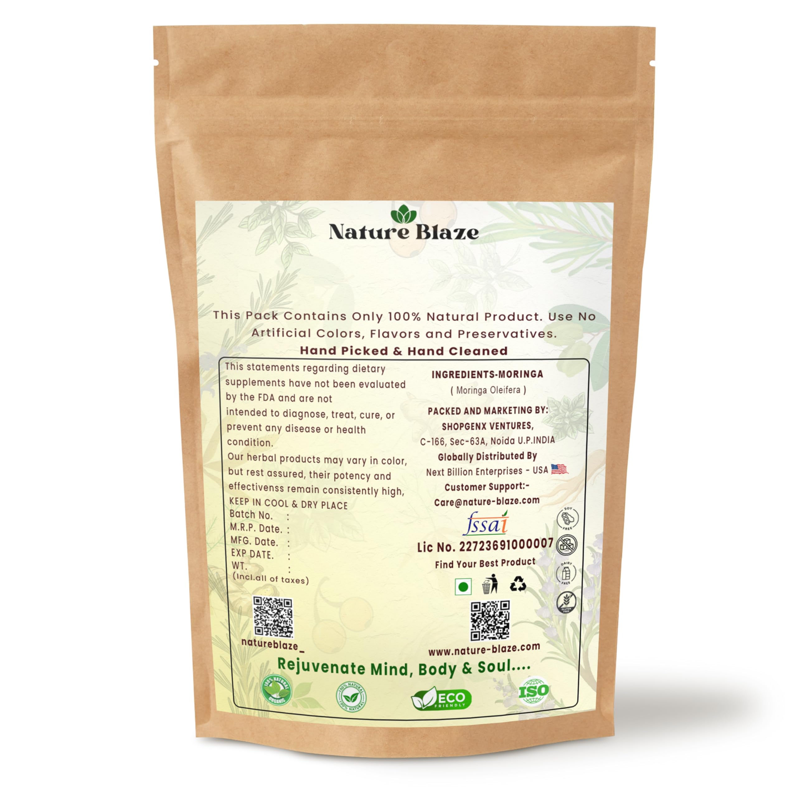 Moringa powder for immune support