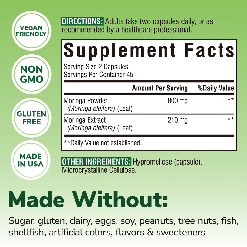 Moringa powder for immune support