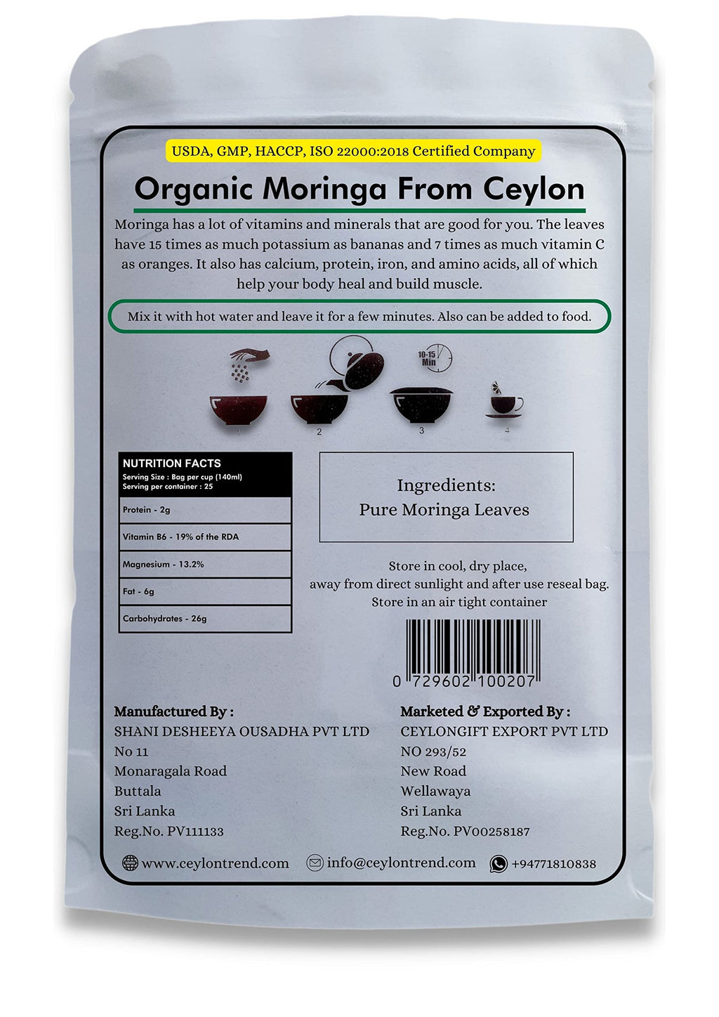 moringa powder for natural energy