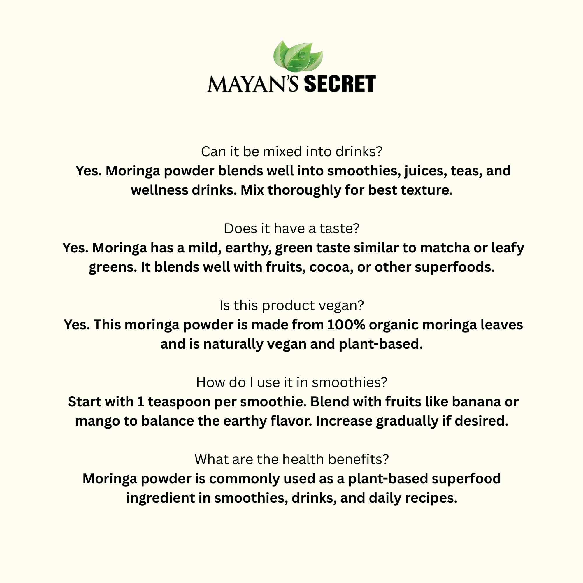 moringa powder for plant-based diets