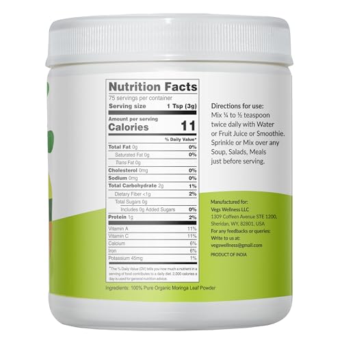 moringa powder packed with antioxidants