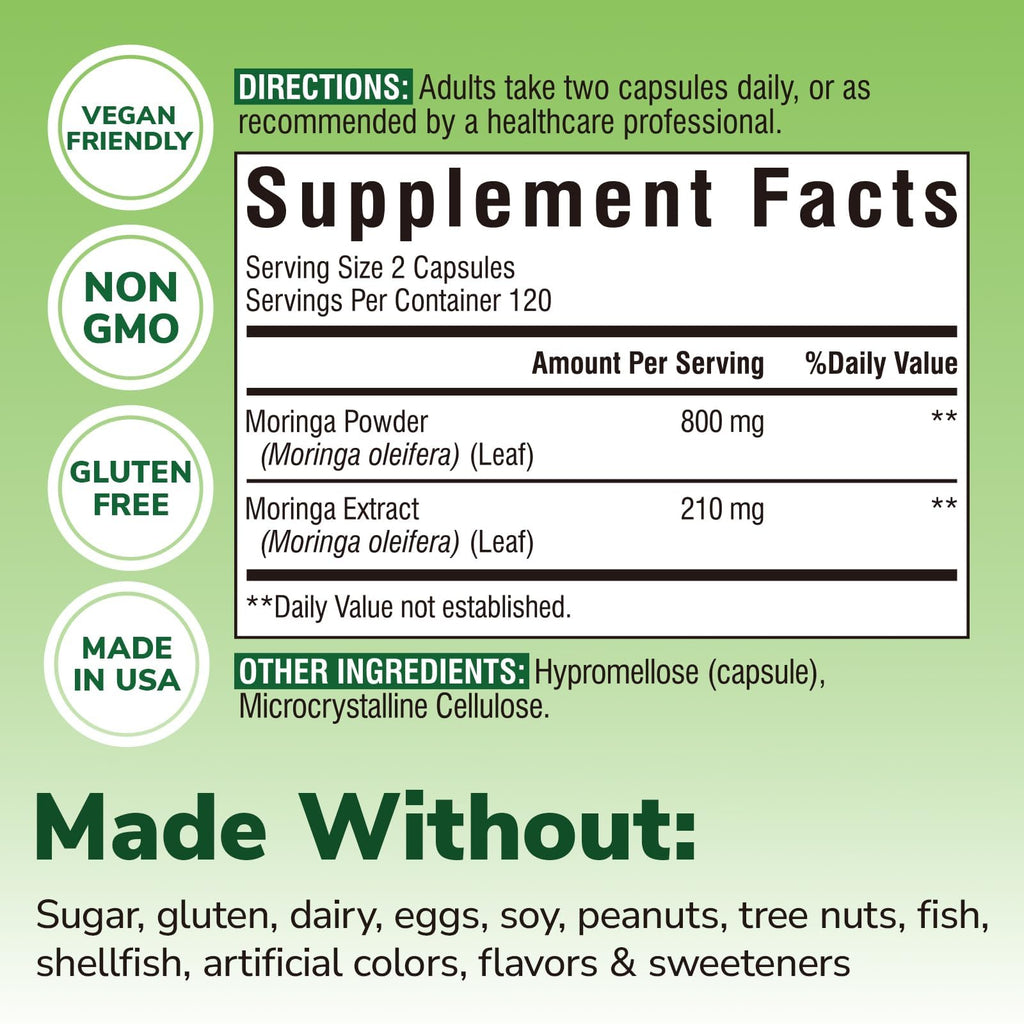 Moringa powder rich in nutrients