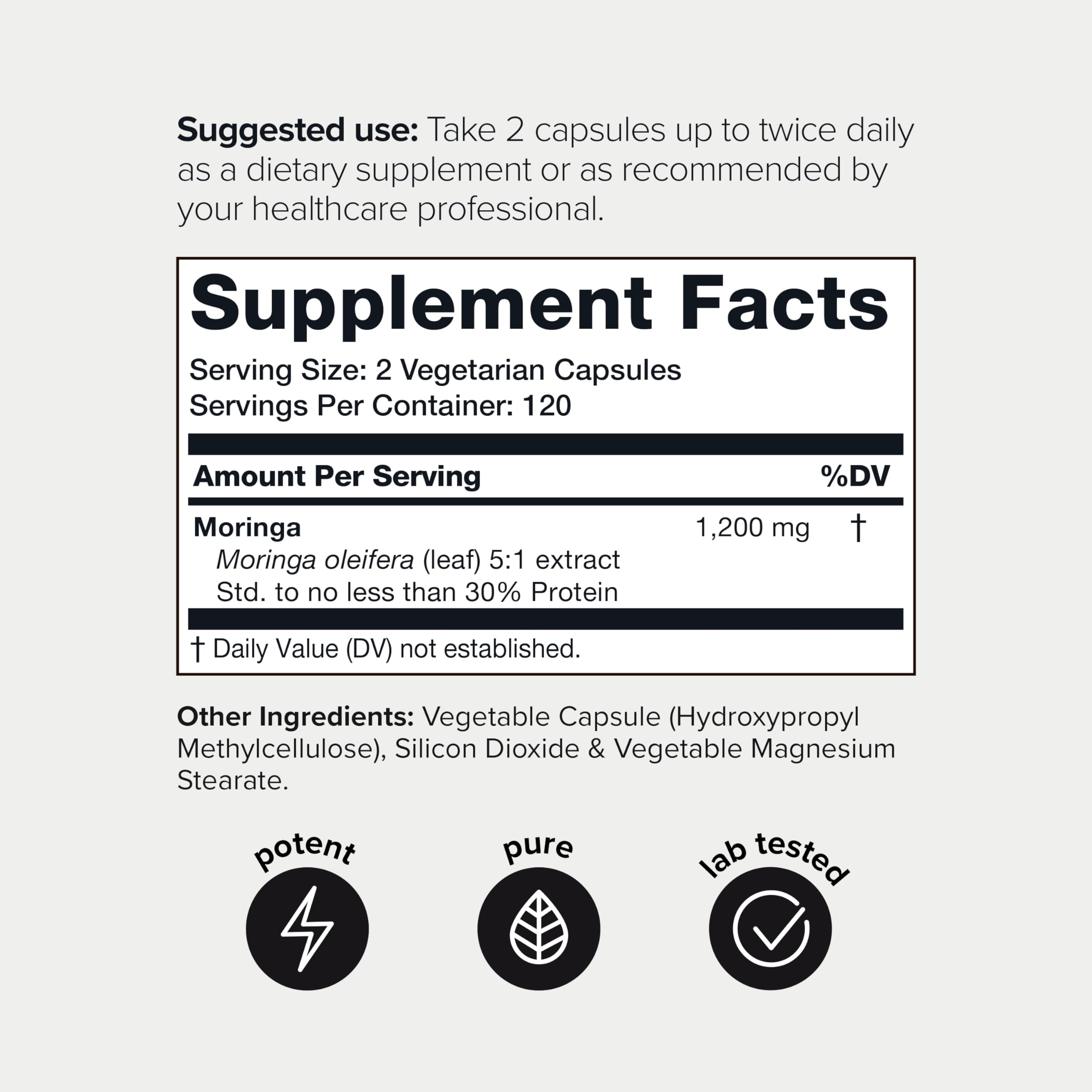 Moringa protein supplement for wellness