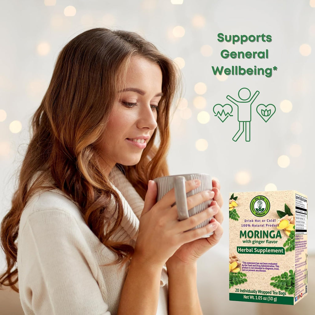 Moringa tea bags for immune support
