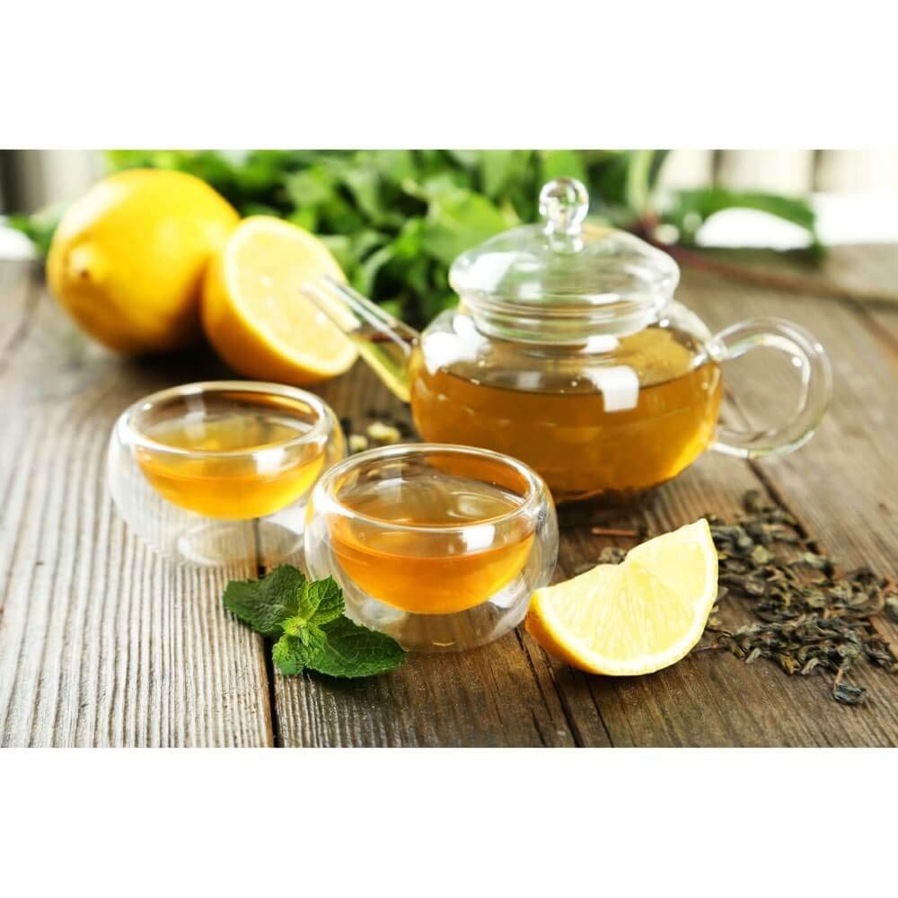 Moringa tea with ginger and lemon