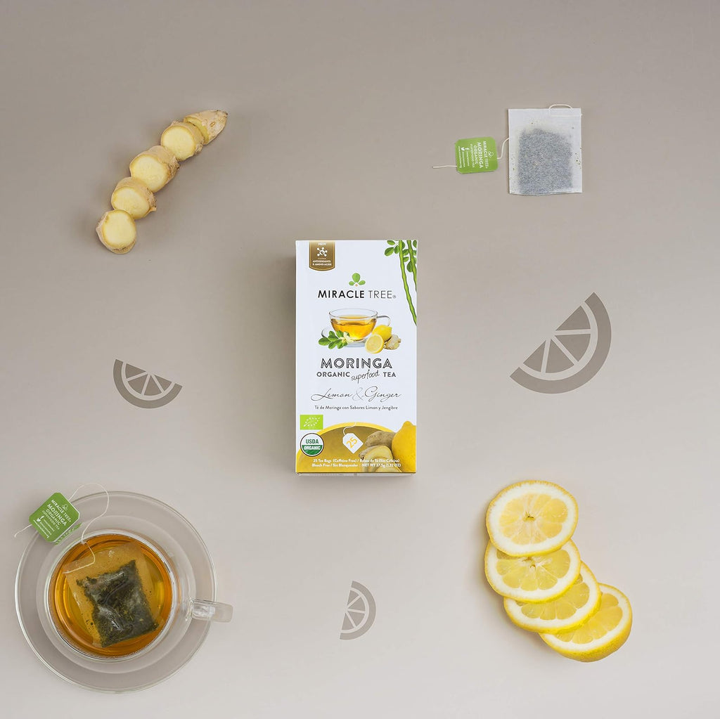 moringa tea with lemon zest