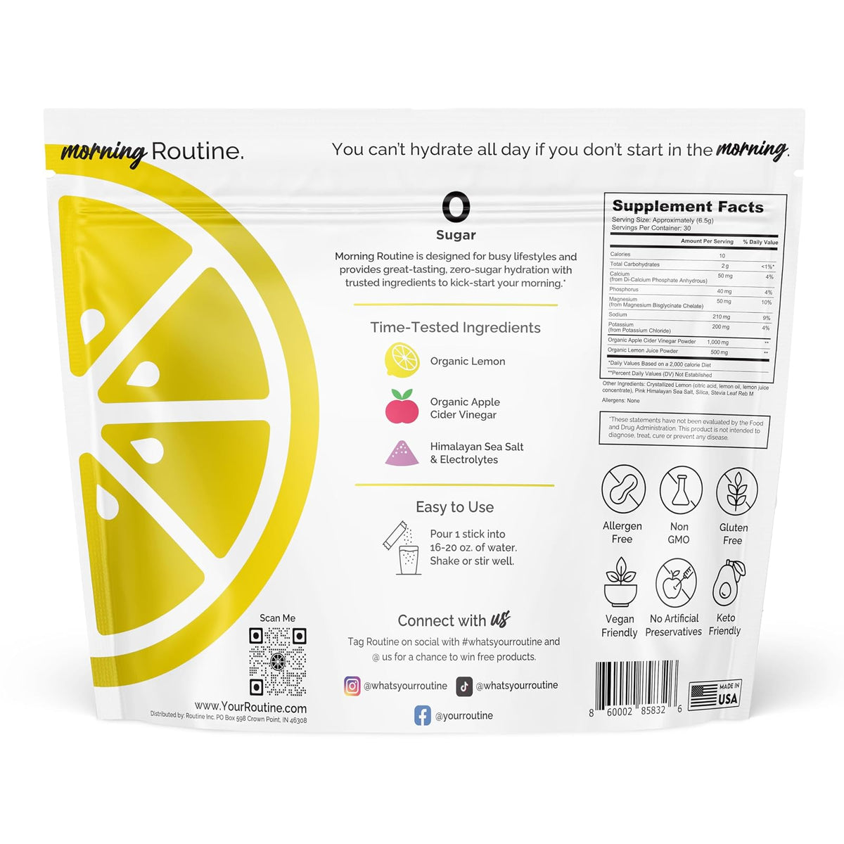 morning hydration electrolyte powder