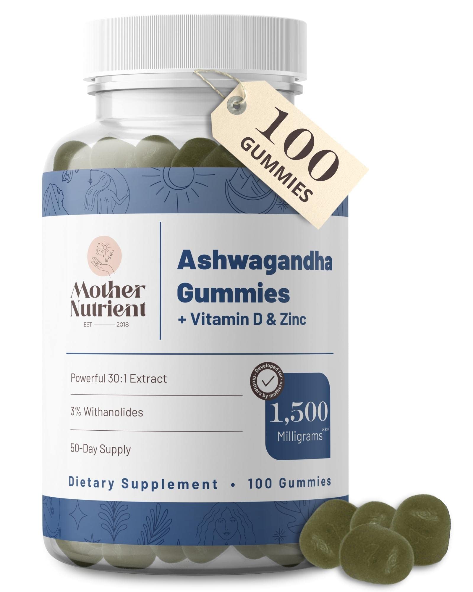 Mother Nutrient Ashwagandha gummies for stress relief