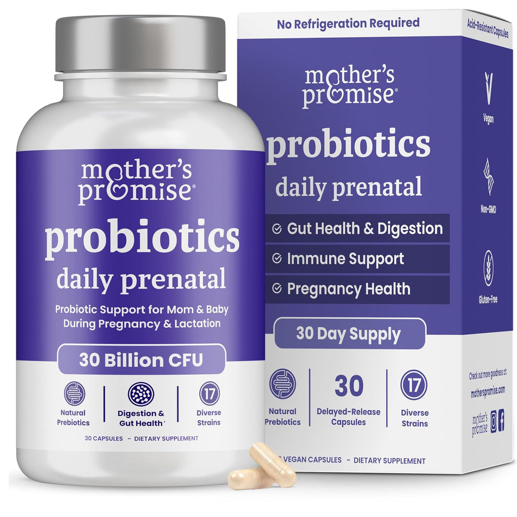Mother's Promise prenatal probiotic capsules
