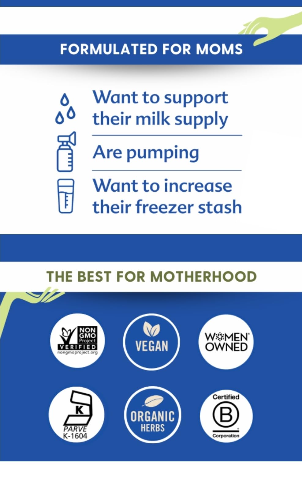 Motherlove More Milk vitamin benefits