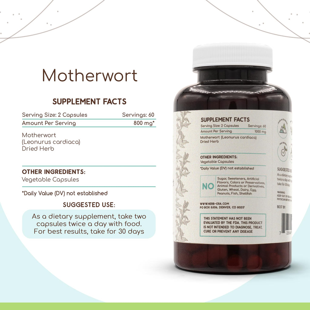 Motherwort capsules for women's health