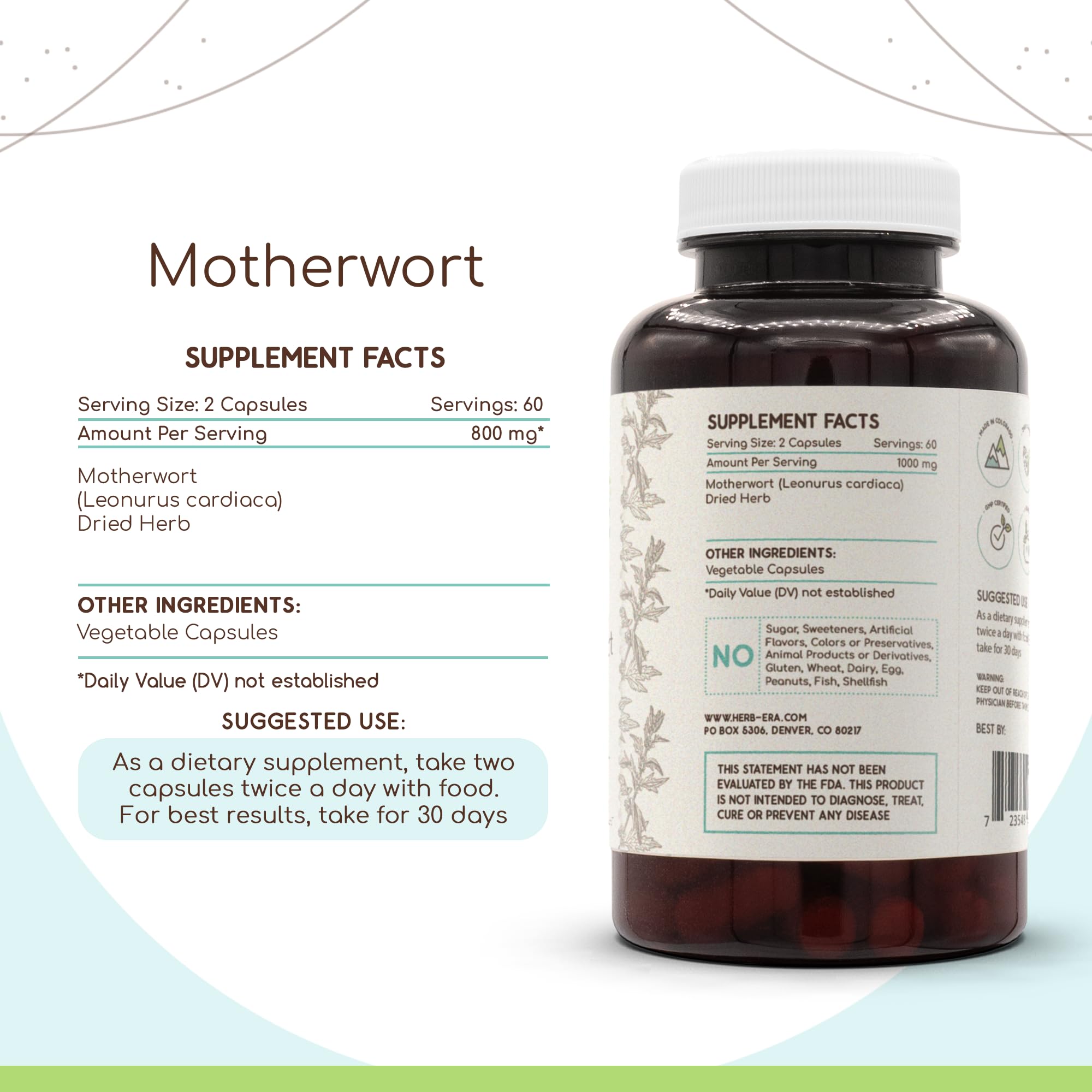 Motherwort capsules for women's health