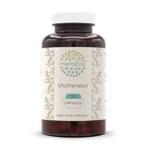 Motherwort herbal supplement capsules