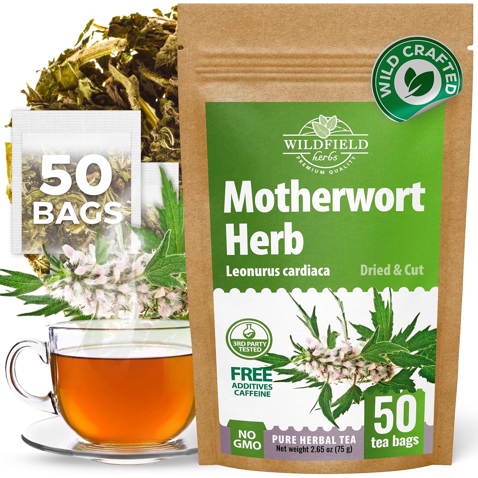 Motherwort herbal tea bags