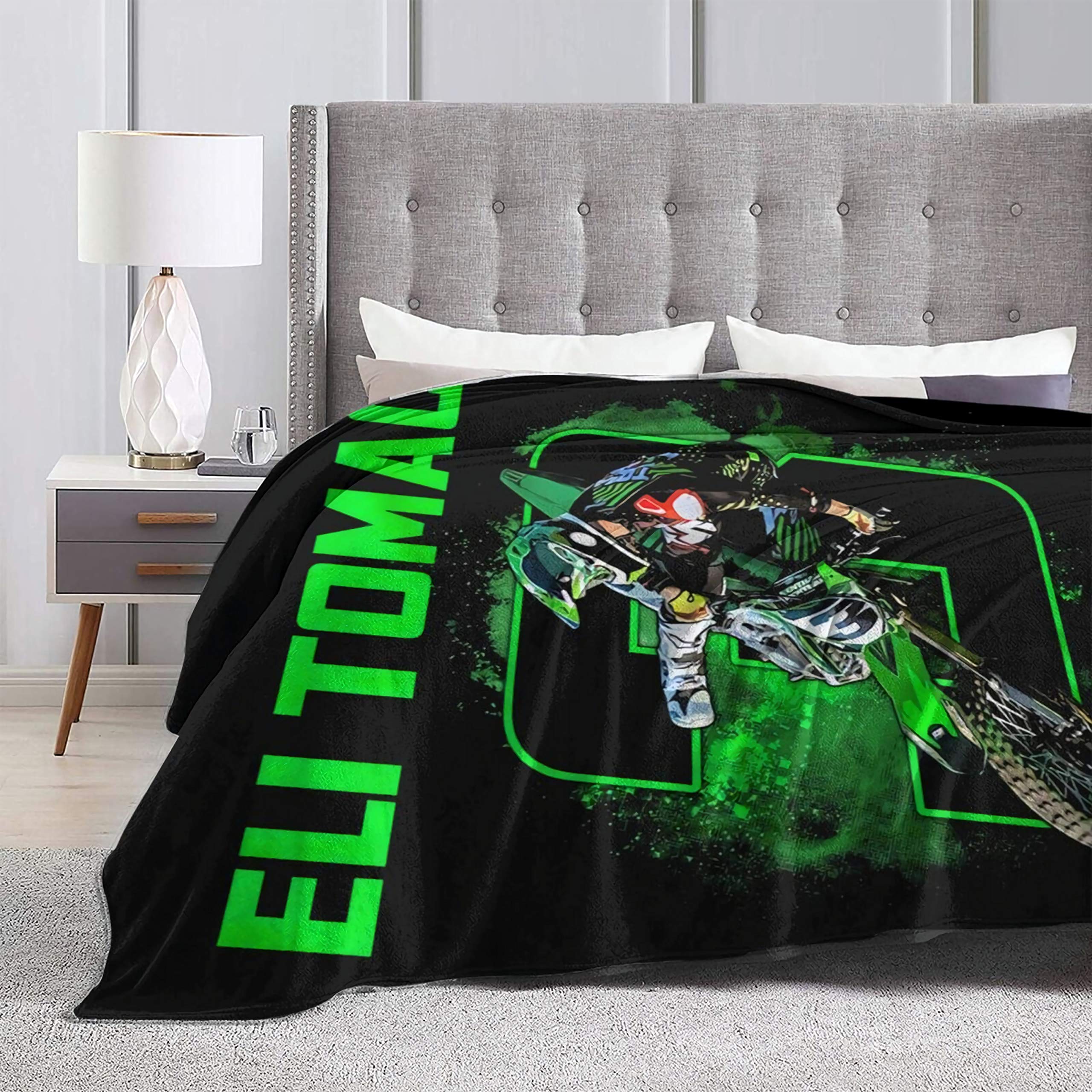 motocross inspired cozy throw