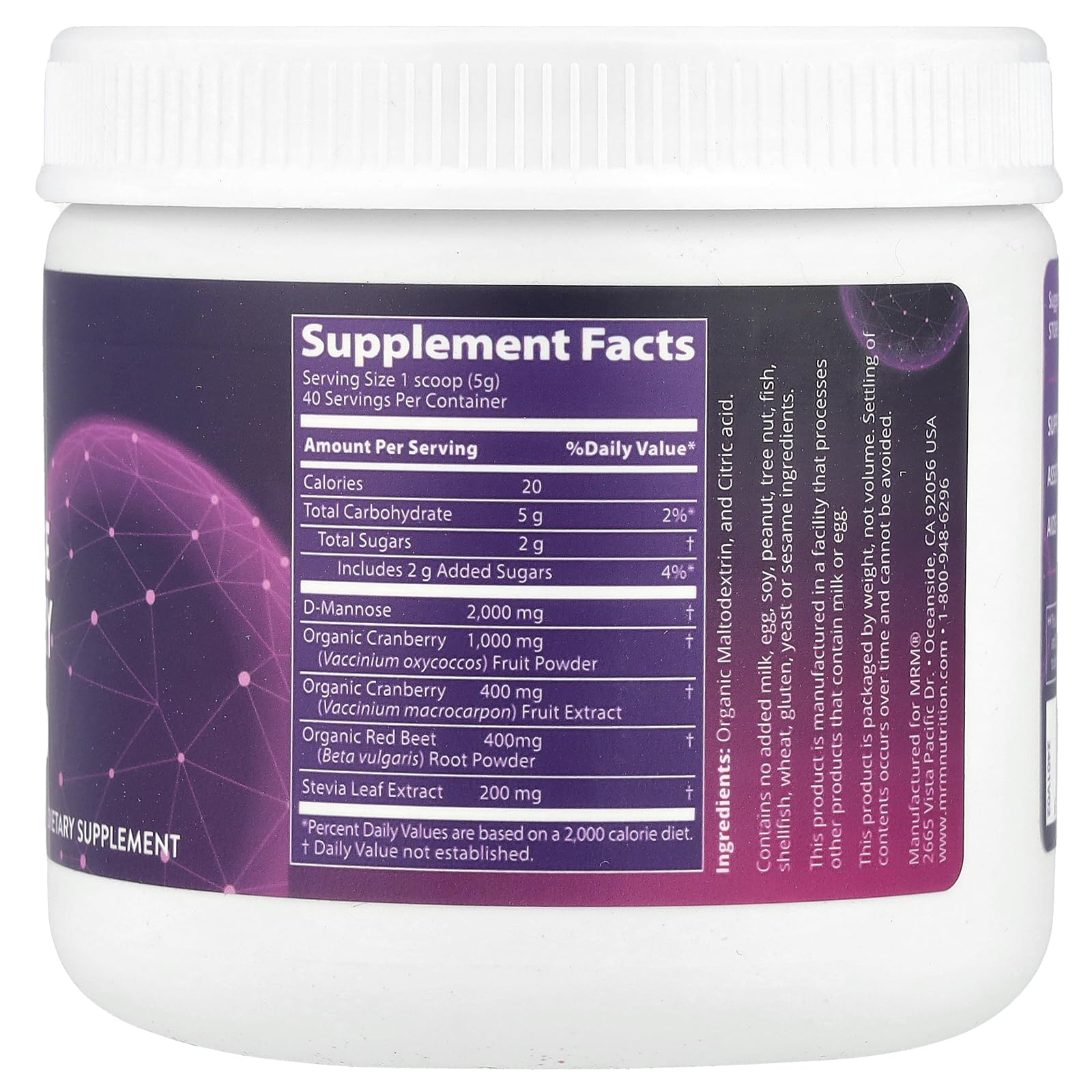 MRM Nutrition cranberry health boost