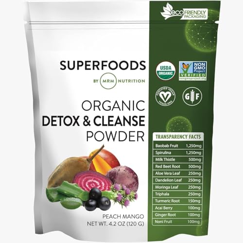 MRM Organic Detox Powder Peach Mango
