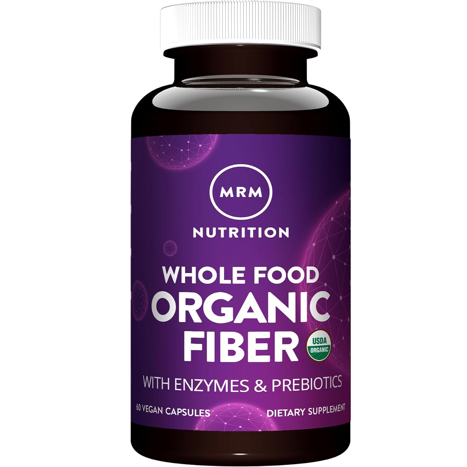MRM Whole Food Organic Fiber capsules for digestion