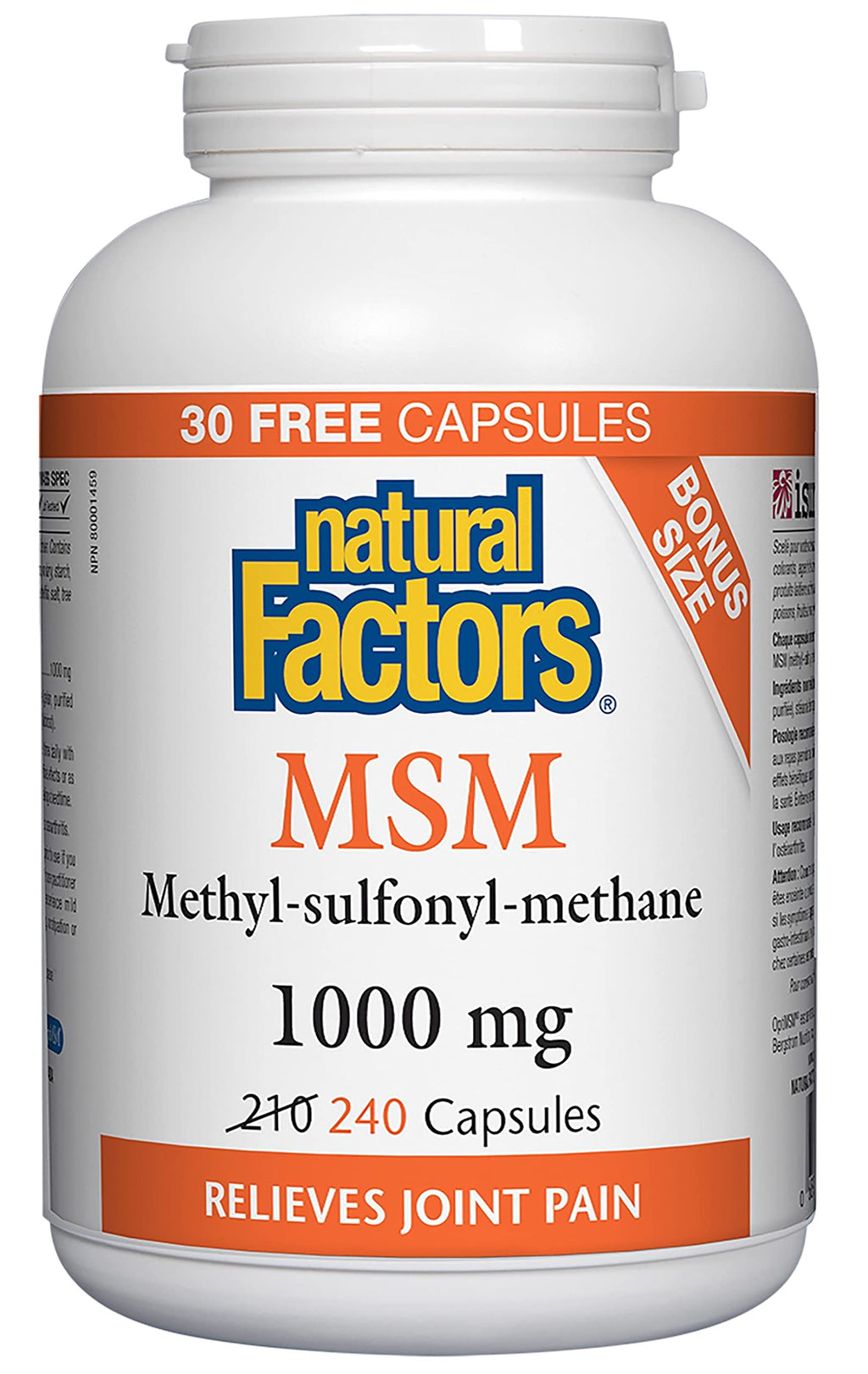 MSM 1000mg joint health support