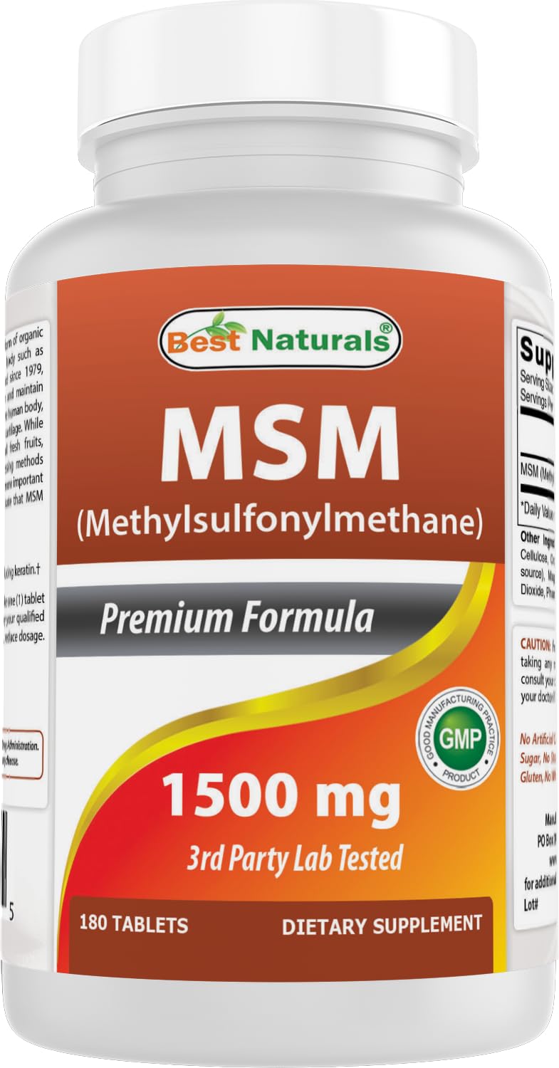 MSM 1500 mg joint support tablets