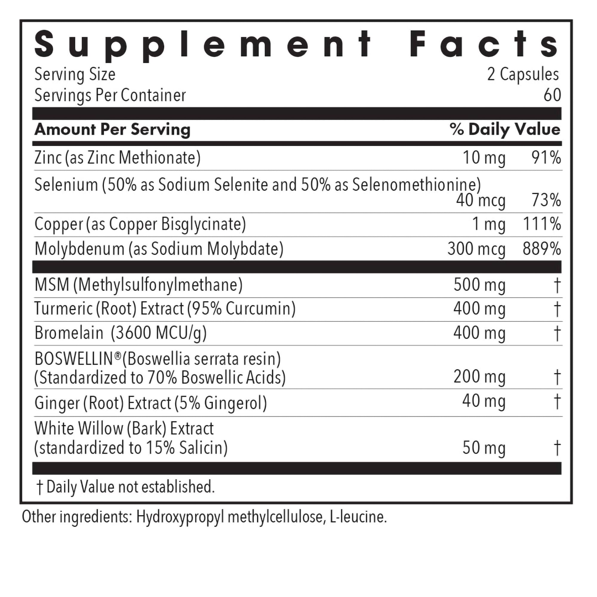 MSM and Boswellia for connective tissue