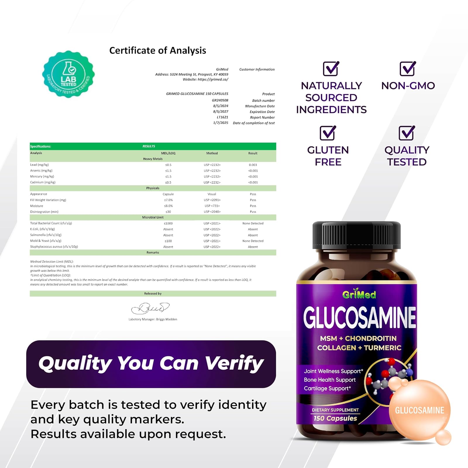 MSM and glucosamine for joint flexibility