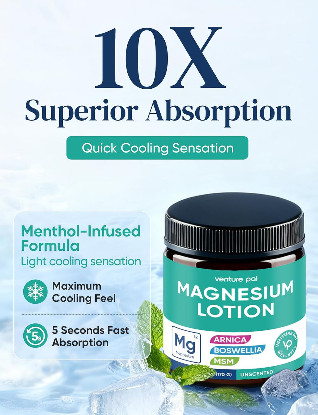 MSM and magnesium lotion for muscle recovery