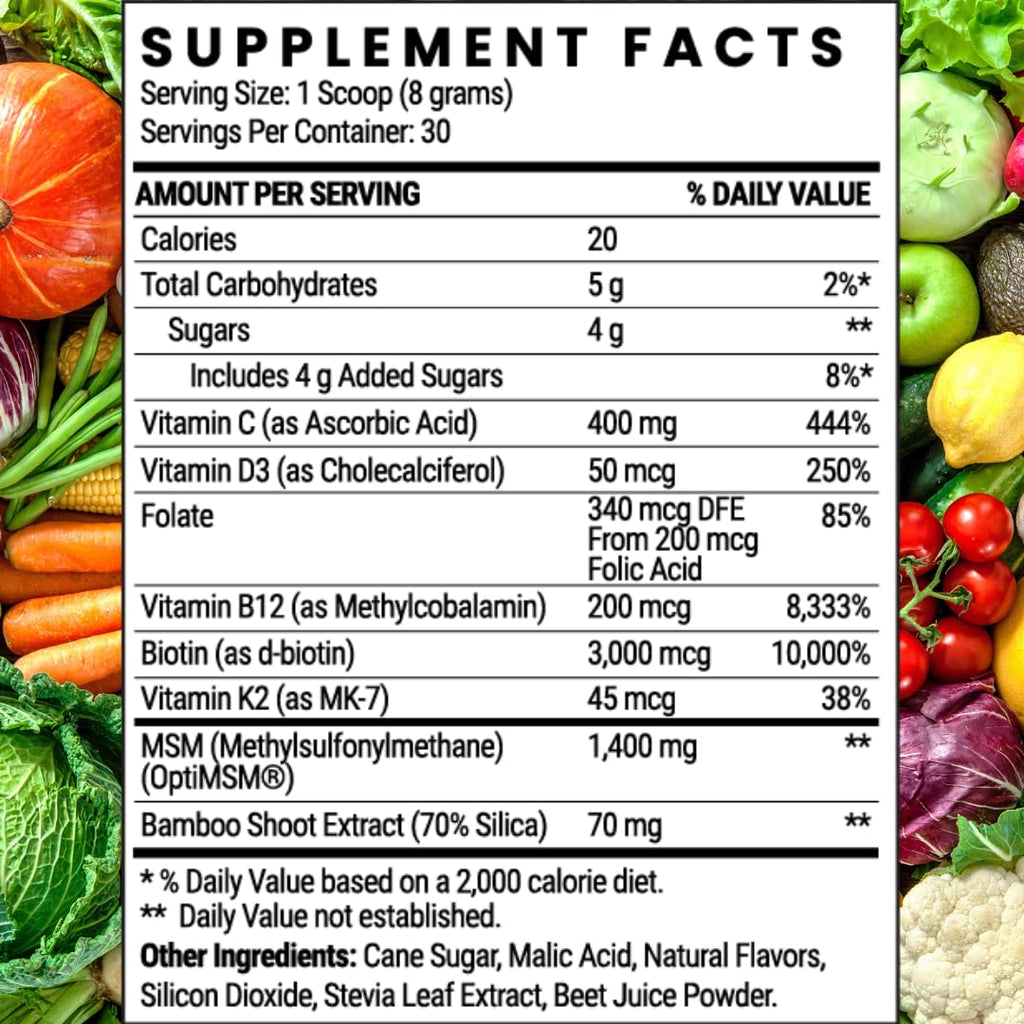 MSM biotin powder for healthy hair