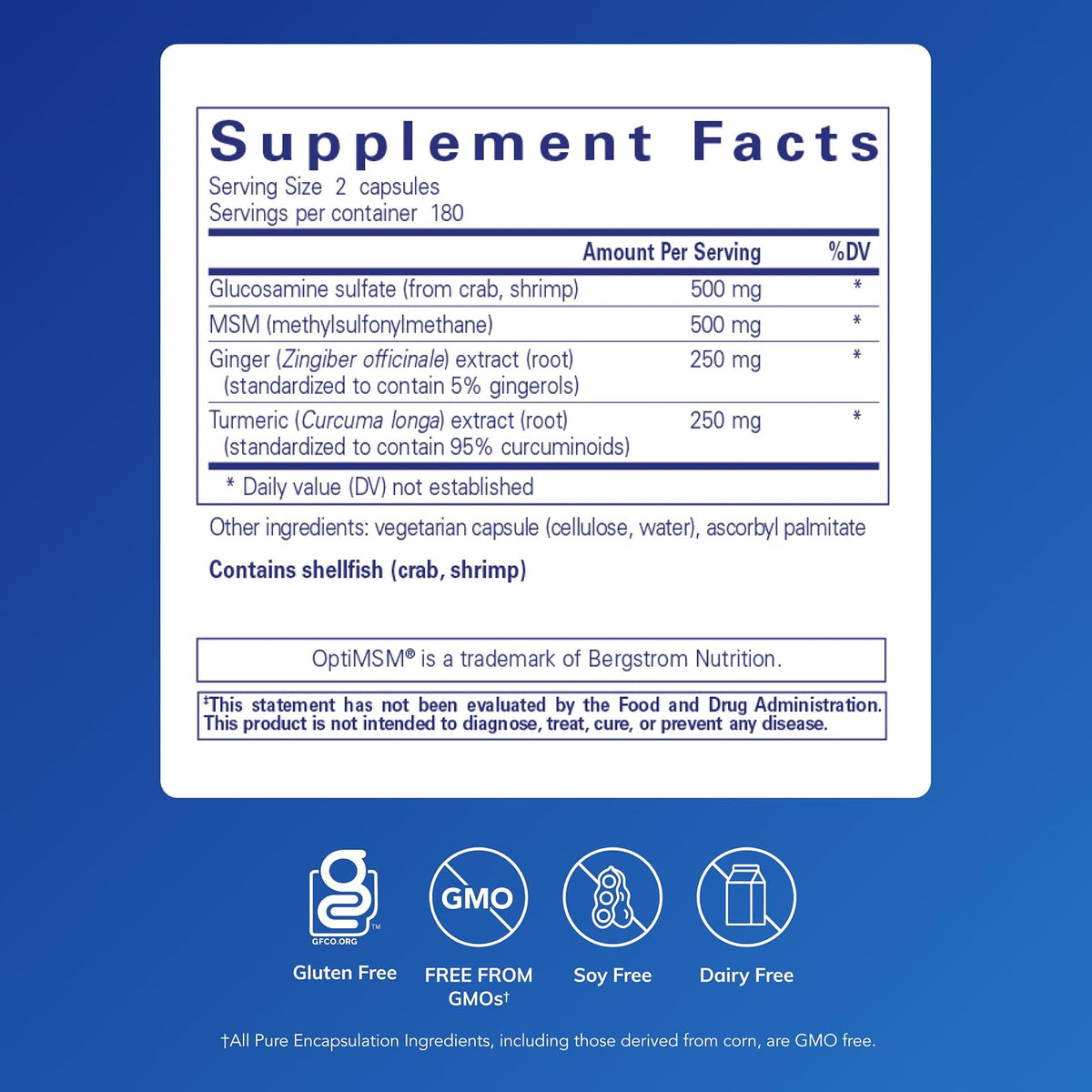 MSM capsules for healthy joints