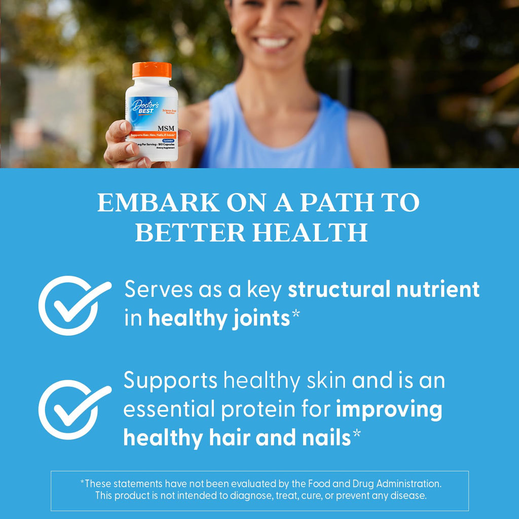 MSM capsules for overall wellness