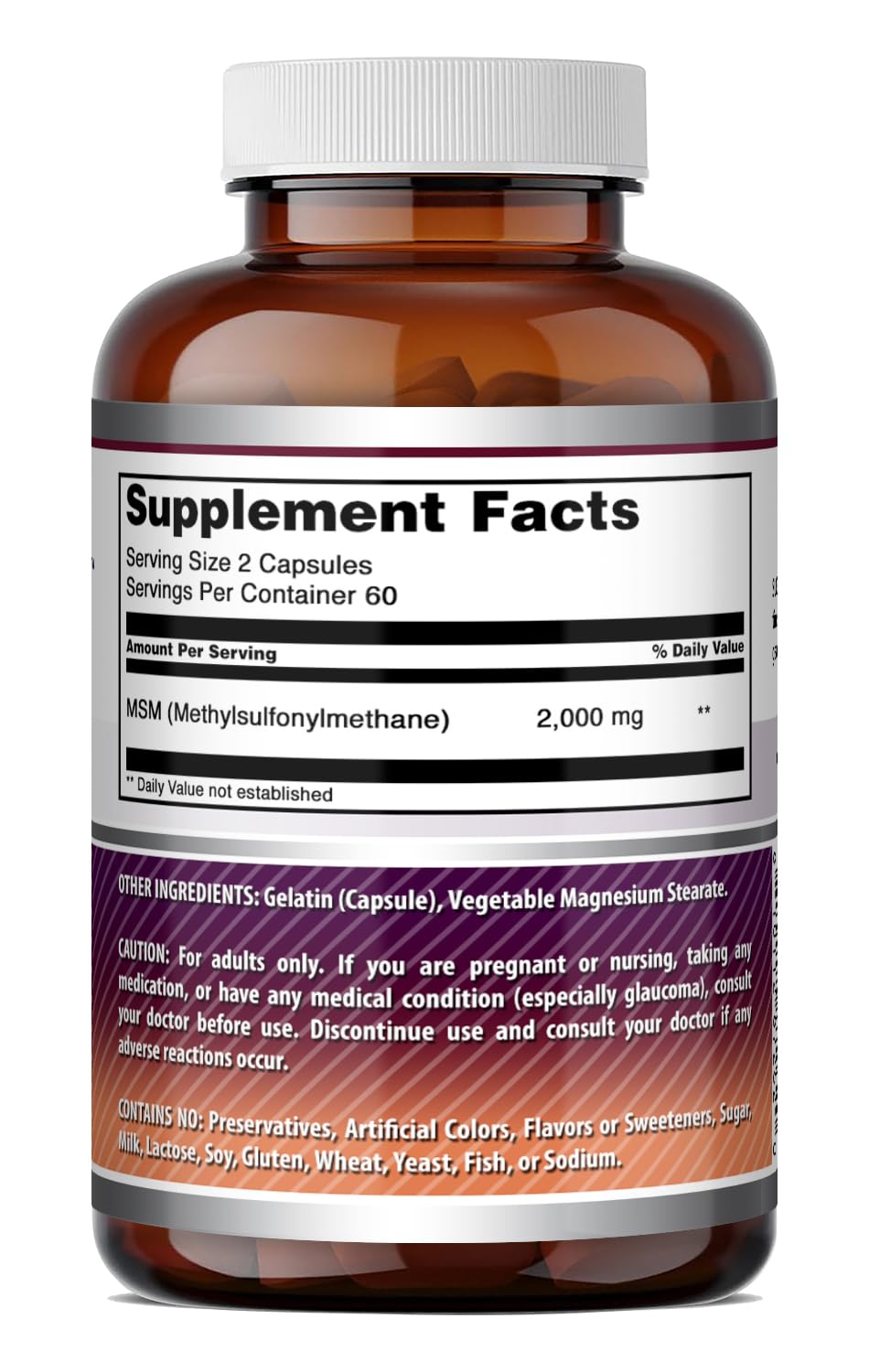 MSM capsules to support overall health