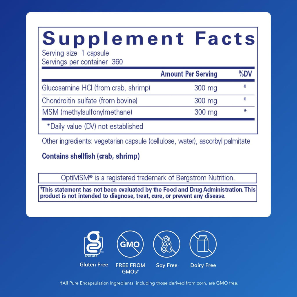 MSM enhanced glucosamine capsules