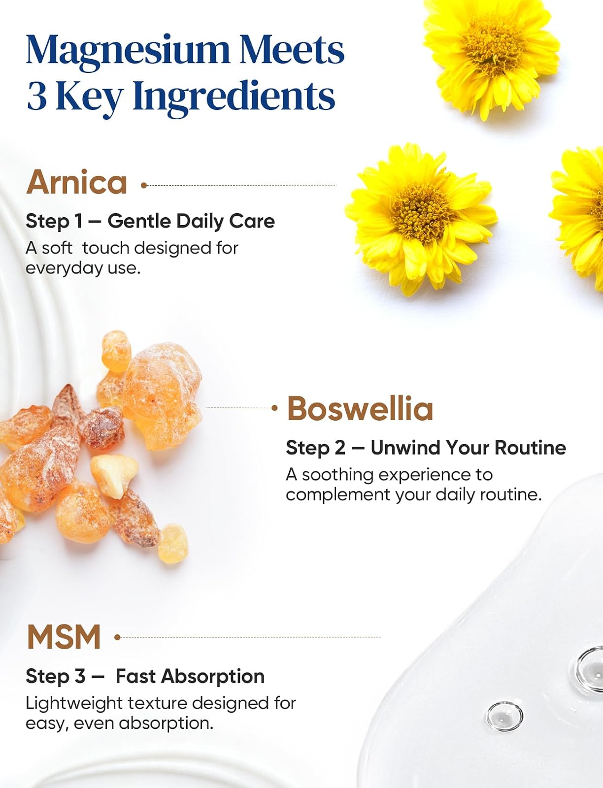MSM enriched magnesium lotion for muscle support